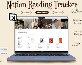 Reading Journal Notion Template Book Tracker Notion Dashboard for Books Digital Reading Planner ...