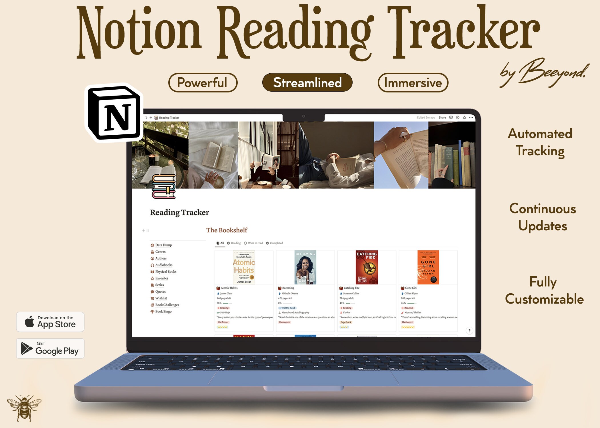 Reading Tracker Notion Template Book Tracker Notion Book - Etsy