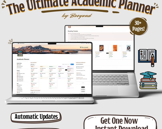 The A+ Student Hub | Digital Notion Student Planner Template ...