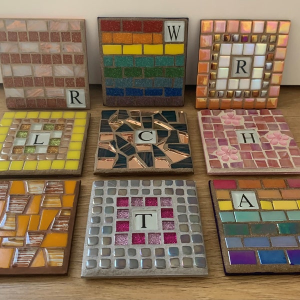 Mosaic Initial - Etsy