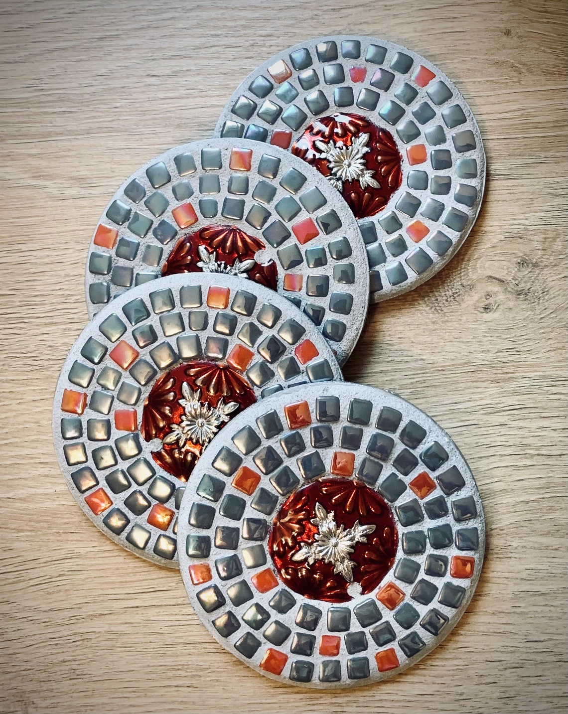 Mosaic Coaster Set (4) - Etsy
