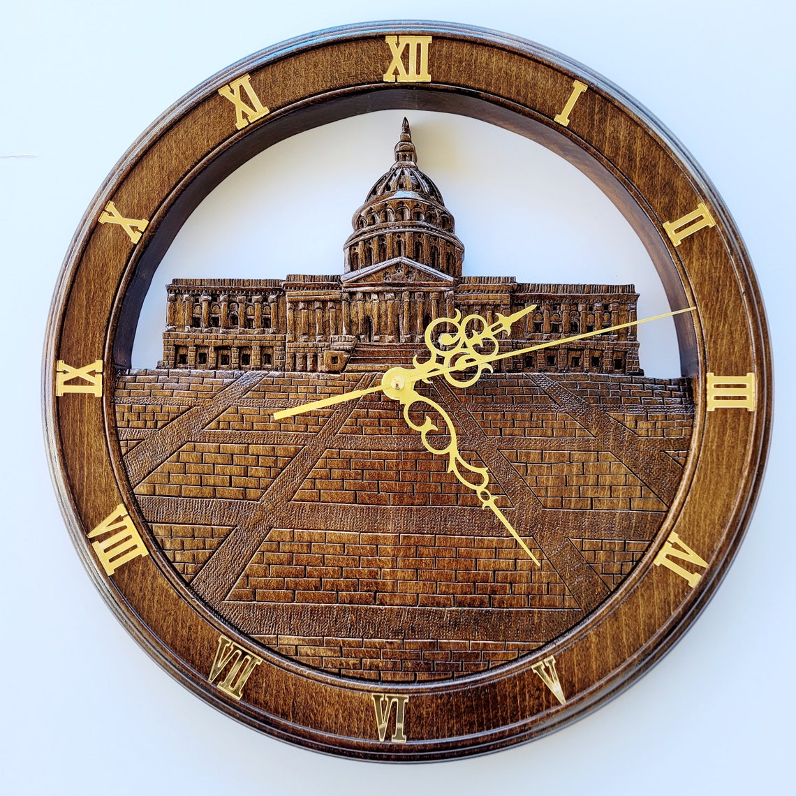 14 Unique Wood Wall Clock Handcrafted With US Symbols. - Etsy