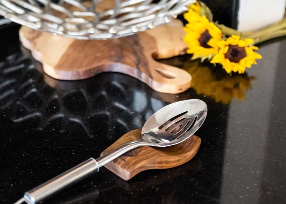 Spoon Rest Made With Natural Walnut Wood | Etsy