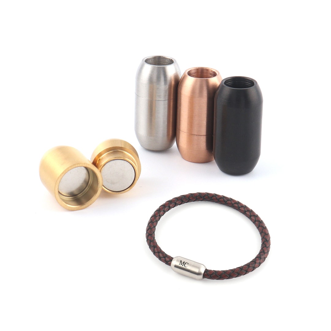 Custom Magnetic Clasps for Leather Bracelet,6mm Hole Personalized ...