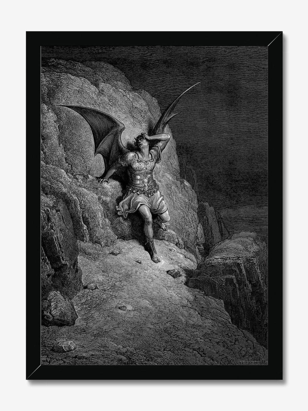 Lucifer Paradise Lost John Milton Gustave Doré Fine Art Print - Etsy