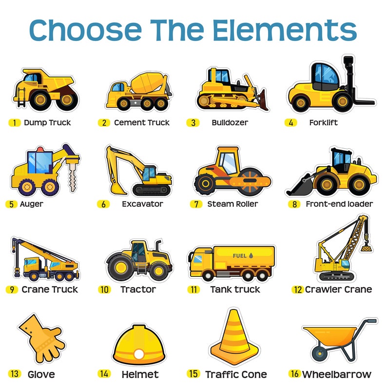 Construction Wooden Name Puzzle Dump Truck Crane Bulldozer Vehicles ...