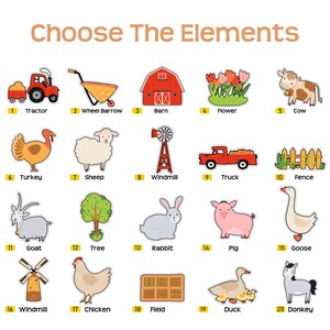 Pig Sheep Farm Name Puzzle Diary Tractor Banyard Patterned Wooden ...
