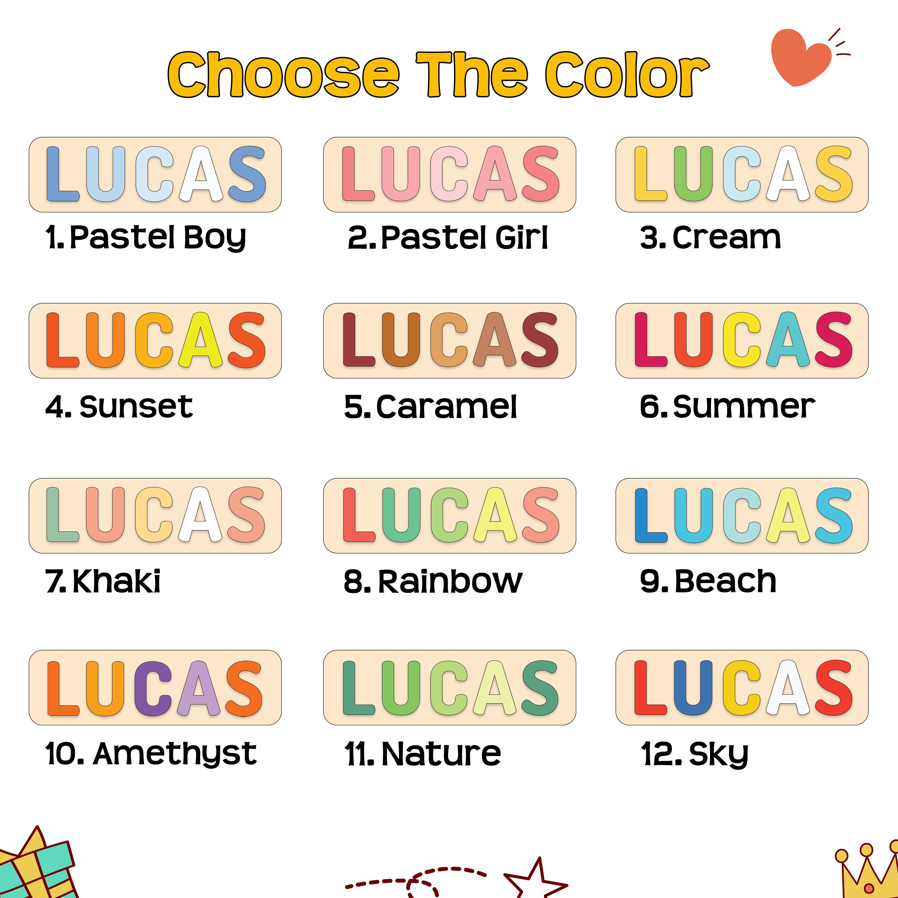 Custom Cute Baby Girl Name Puzzle Pastel Nursery Decor Butterfly ...