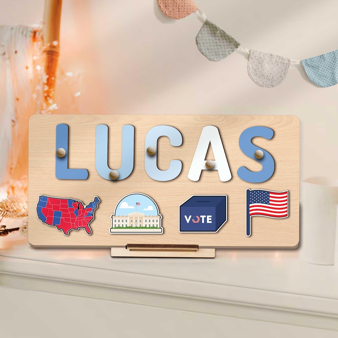 United States Presidential Election 2024 Custom Name Puzzle With Pegs ...