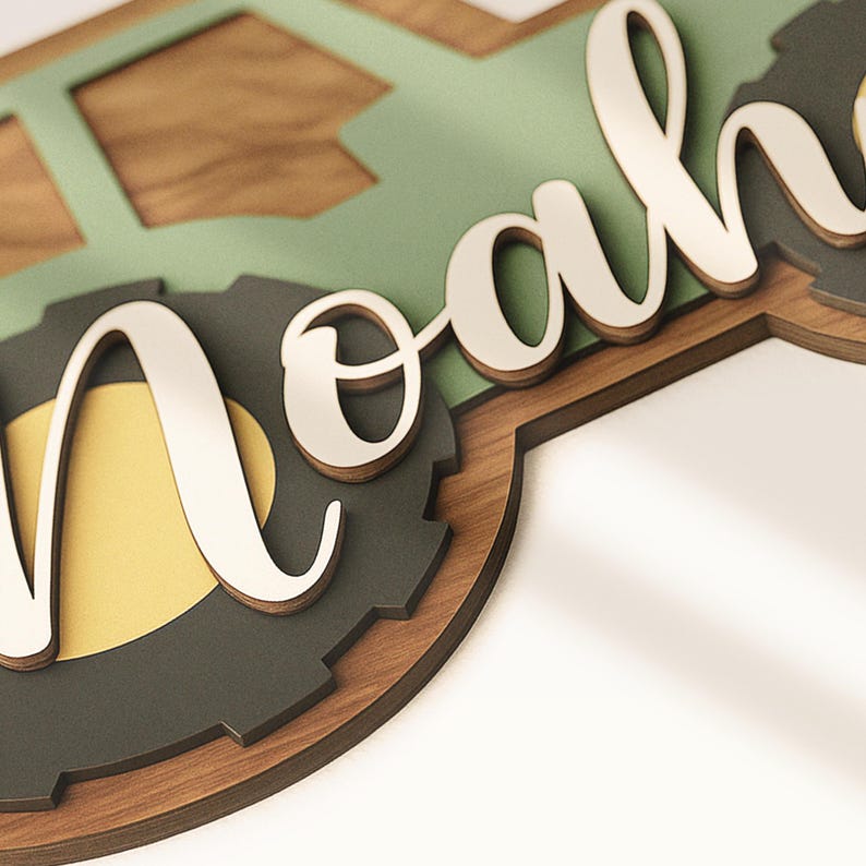 Custom Farm Tractor Wooden Sign, Personalized Name Sign for Baby Boy ...