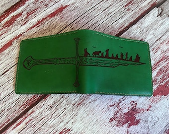 Handmade Leather Lord of the Rings Wallet, Custom Engraved - Etsy