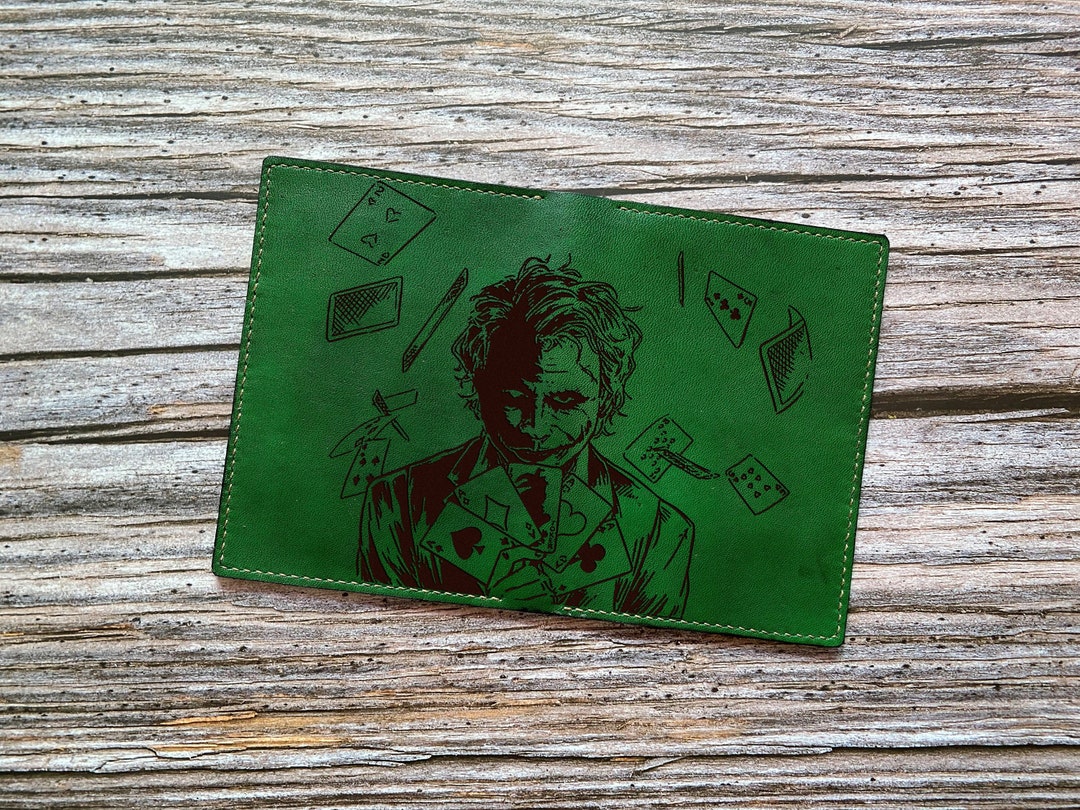 Joker Art Leather Passport Wallet, Supervillain Travel Bag - Etsy