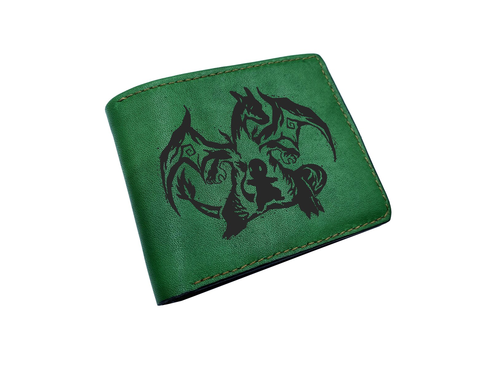 Charmander Charizard Pokemon Leather Wallet, Custom Engraving - Etsy