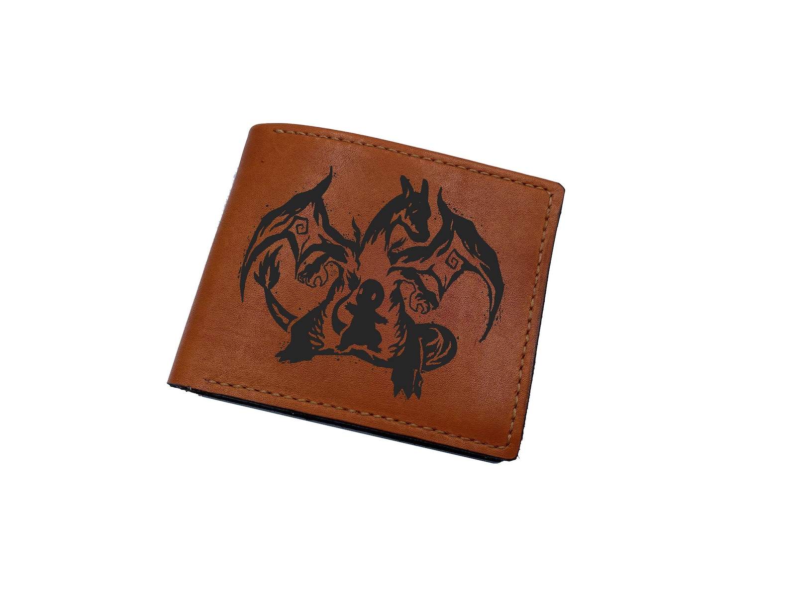 Charmander Charizard Pokemon Leather Men's Wallet, Pokemon Leather Gift ...