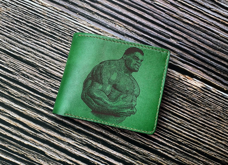 Customized Superheroes Leather Wallet, Hulk Avenger Gift Ideas, Hulk ...
