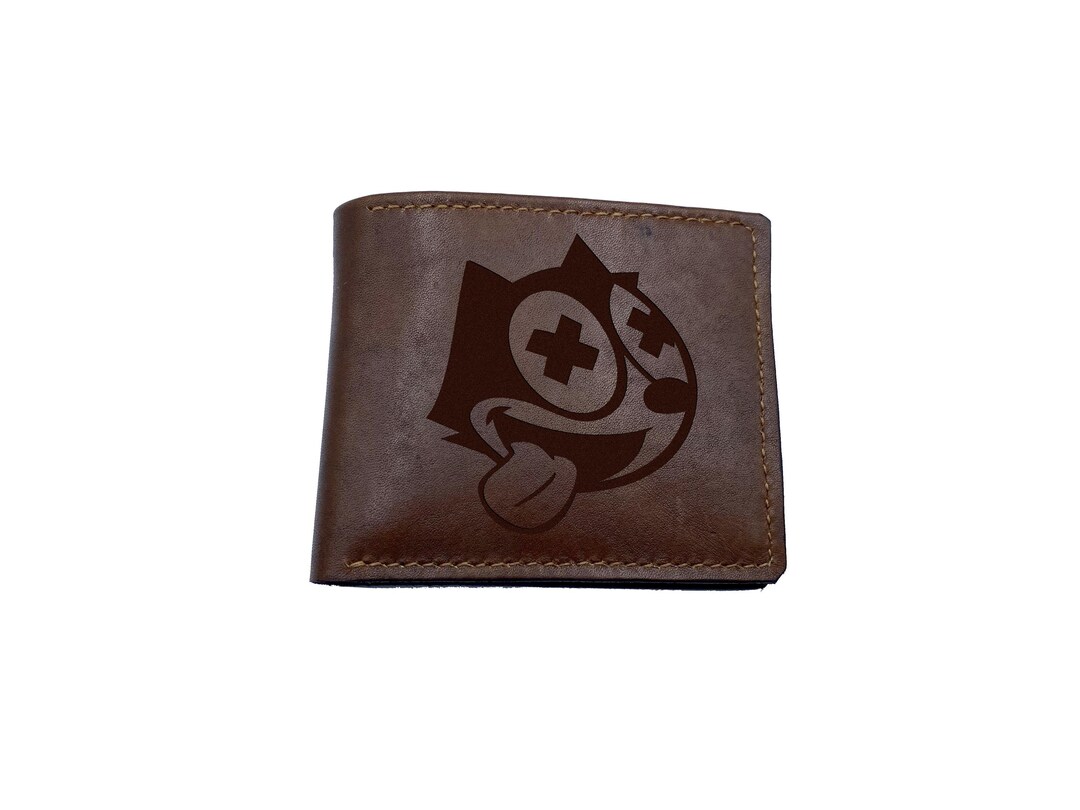 Felix the Cat Leather Handmade Wallet, Classic Animated Television ...