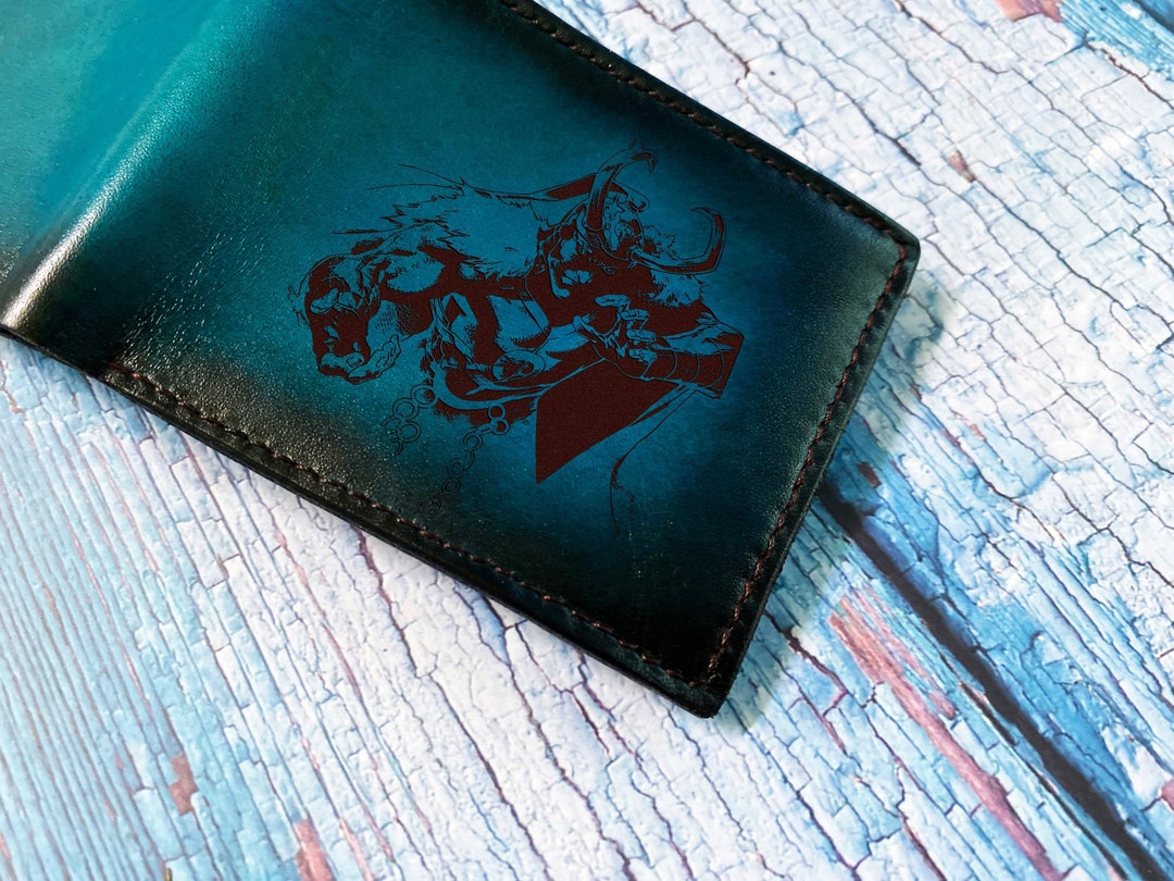 Loki Tricked God Leather Handmade Wallet, Customized Celtic Viking ...