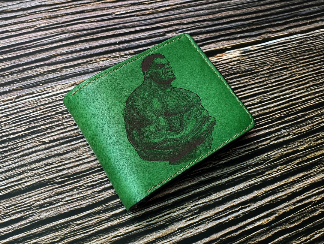 Customized Superheroes Leather Wallet, Hulk Avenger Gift Ideas, Hulk ...