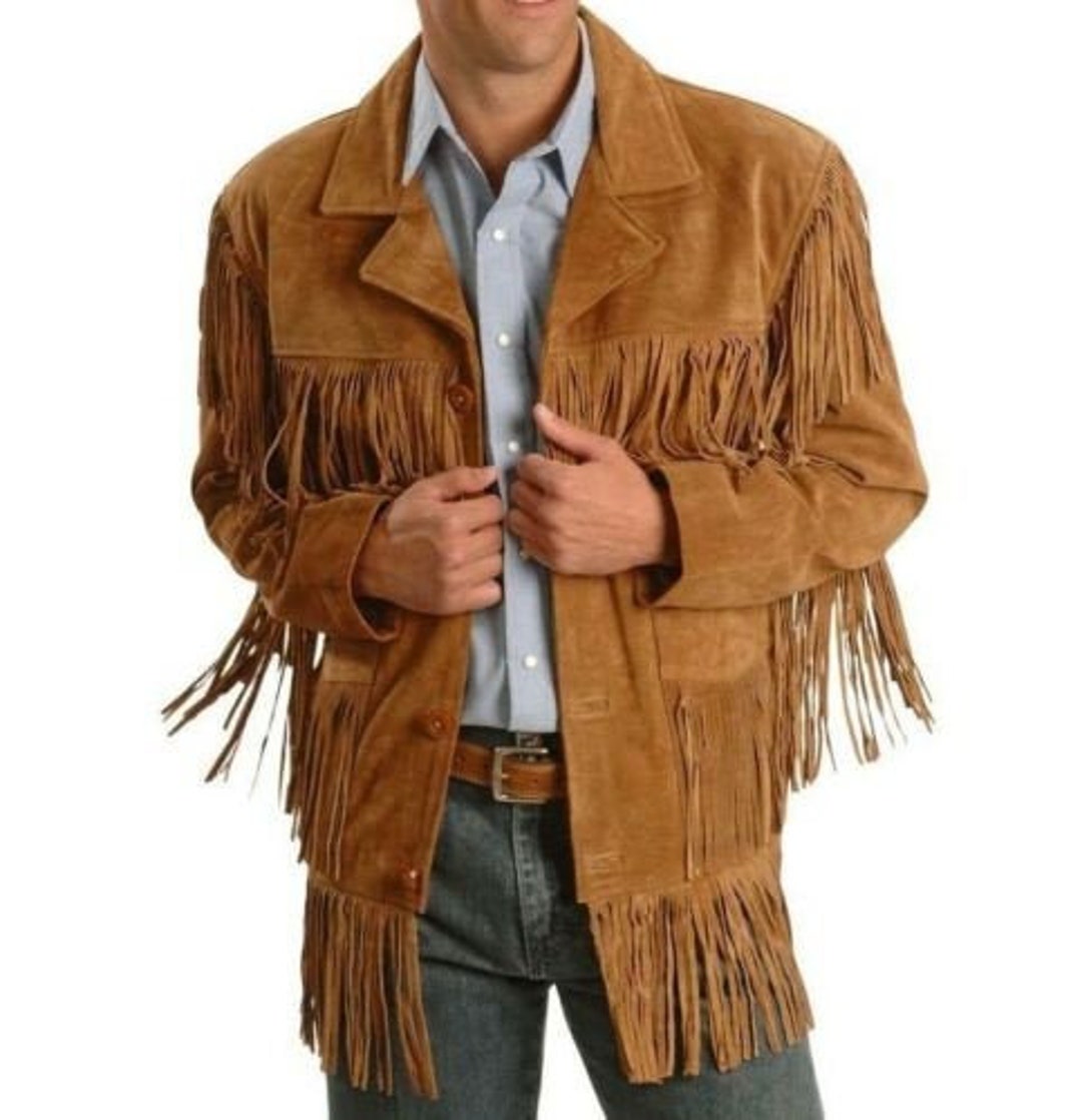 Men Traditional Western Cowboy Leather Jacket Coat With - Etsy