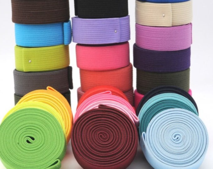 1.5 Inch 38mm Wide Elastic Band, Colored Double-side Twill Elastic Band ...
