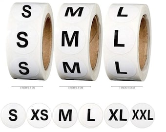 Clothing Size Stickers | Etsy