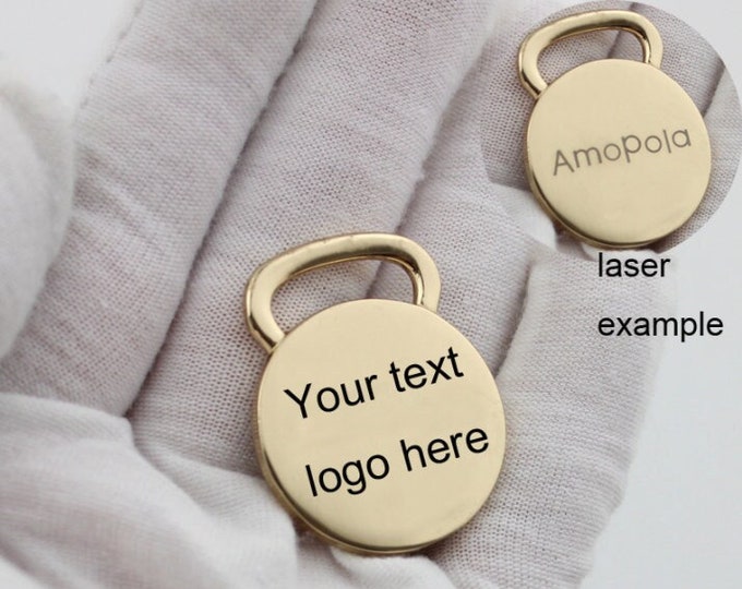 Custom Purse Bag Label Gold Black Silver Metal Blank Rectangle - Etsy