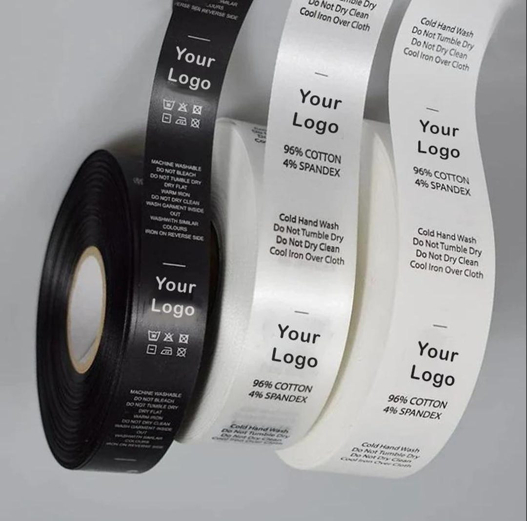 1000 Custom Clothing Labels Washing Instructions Fabric Sew in Sew on ...