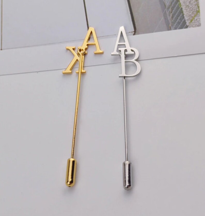 Custom Name Lapel Pins Personalized Initial Lapel Pin - Etsy