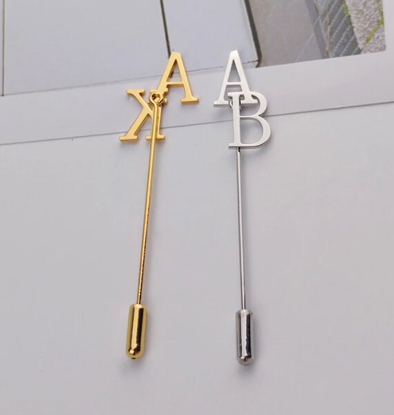 Custom Name Lapel Pins Personalized Initial Lapel Pin - Etsy
