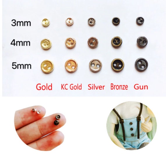 50 Pcs 3 Mm 4 Mm 5 Mm Doll Buttons Micro Buttons Miniature - Etsy