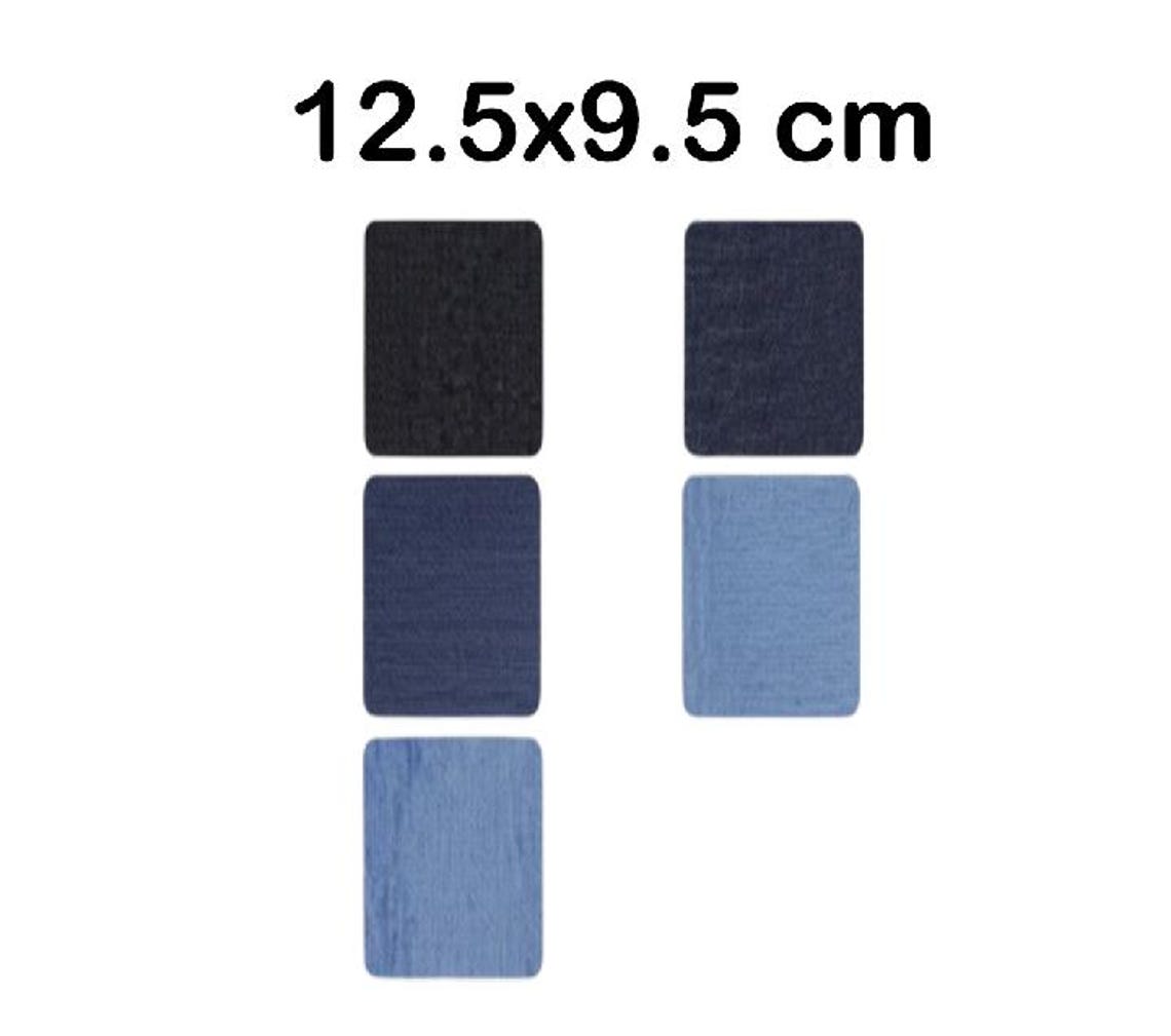 Dark Blue, Light Blue or Black Denim Stretch Jean Patches Super Strong ...