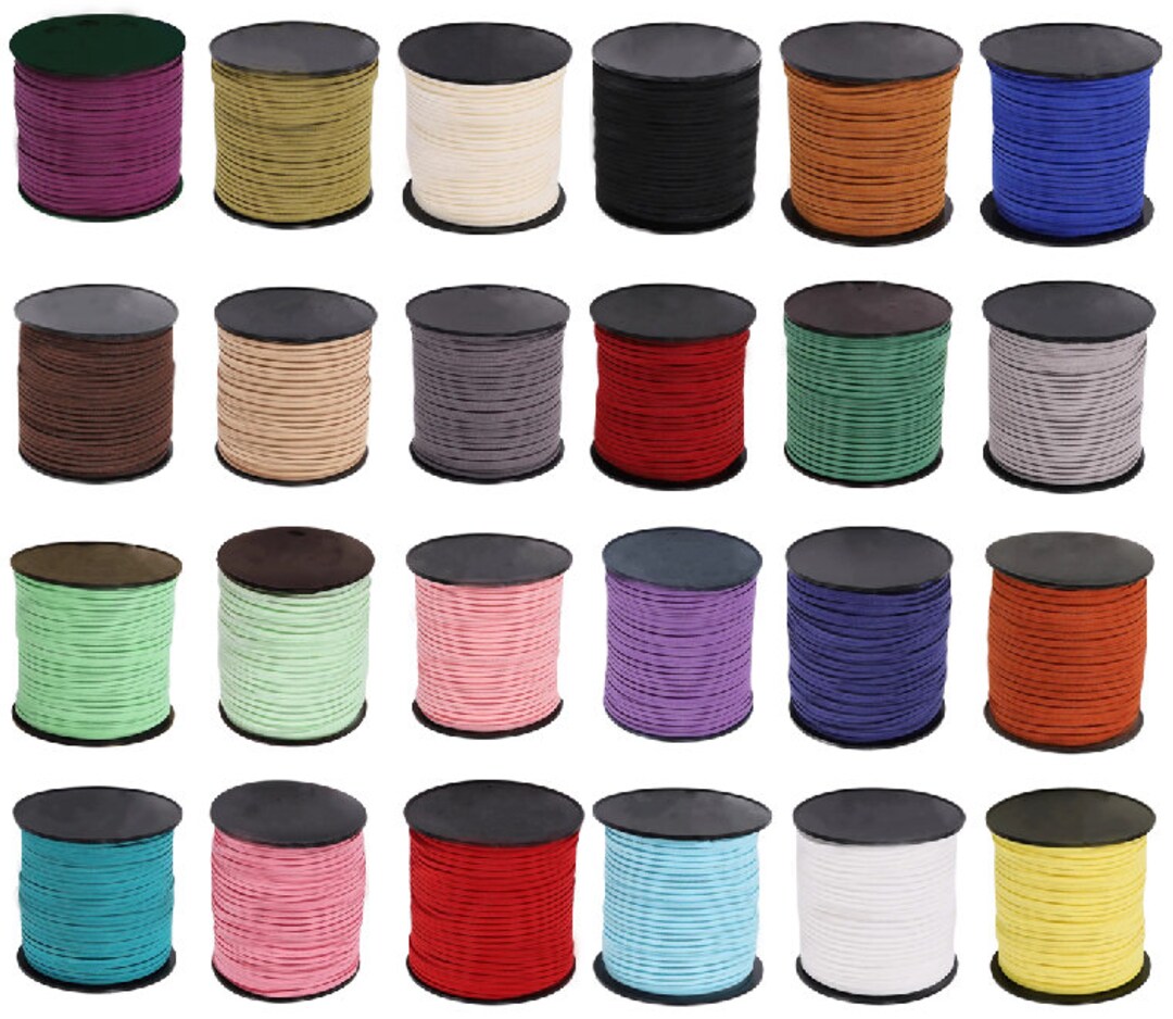Synthetic Suede Cord - 2.5mm - 5 Meters - Bracelet Making Leather Cord ...