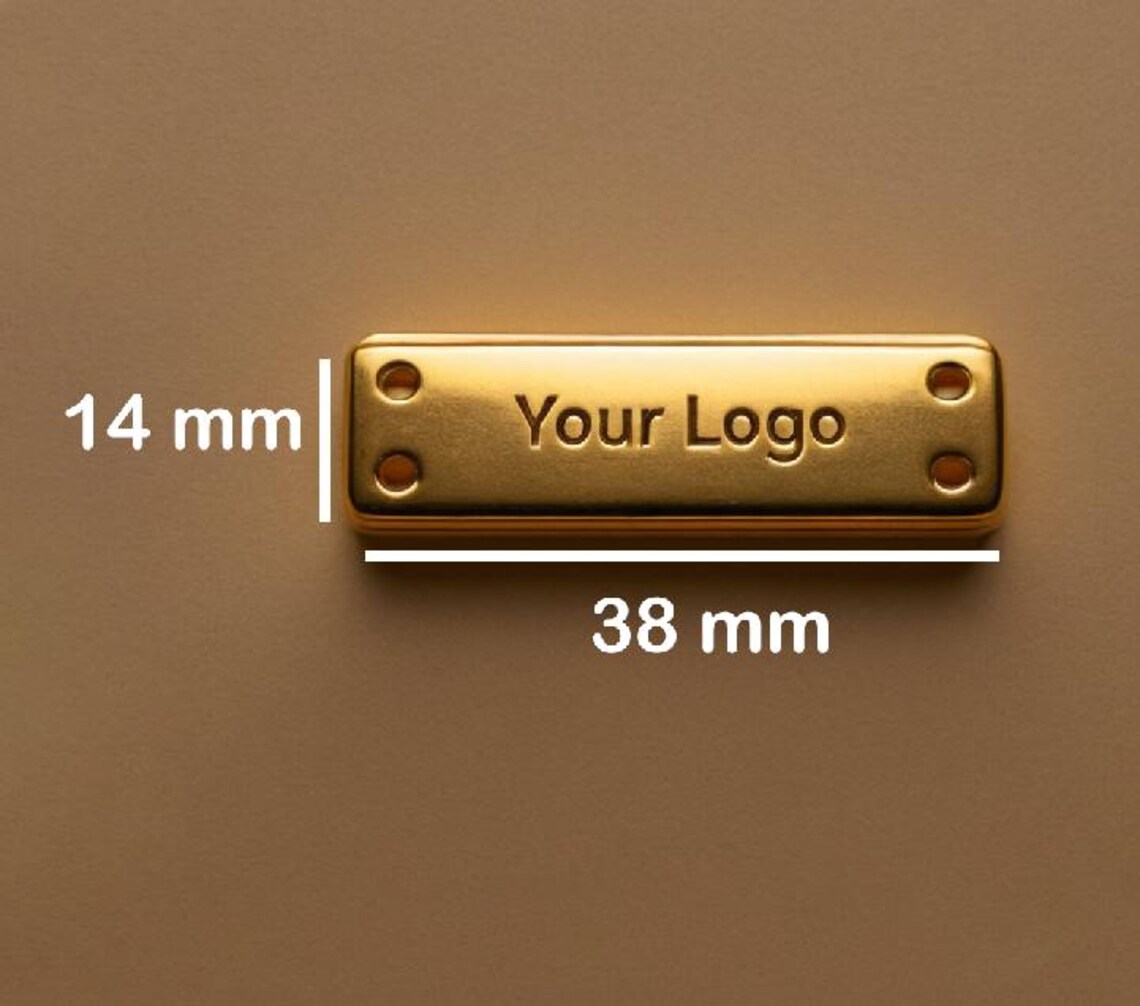 Custom Metal Tag Clothing Label , Personalized Laser Engraved Tag With ...