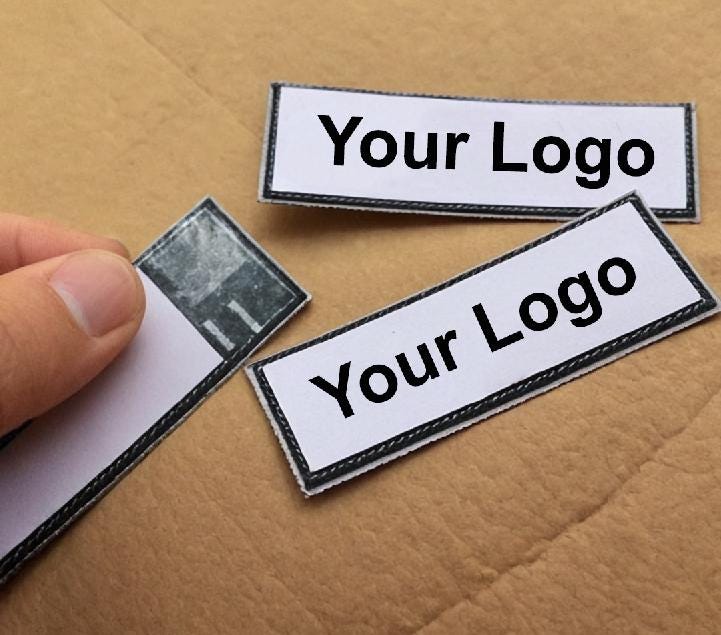 1000 Pcs Custom Self Adhesive Clothing Labels - Personalized Text Logo ...