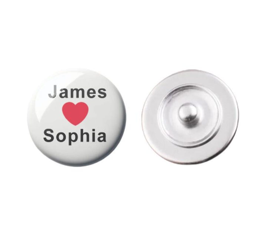 10 Pcs Custom Photo Snap Button, Personalized Text Snap Button, 12mm ...