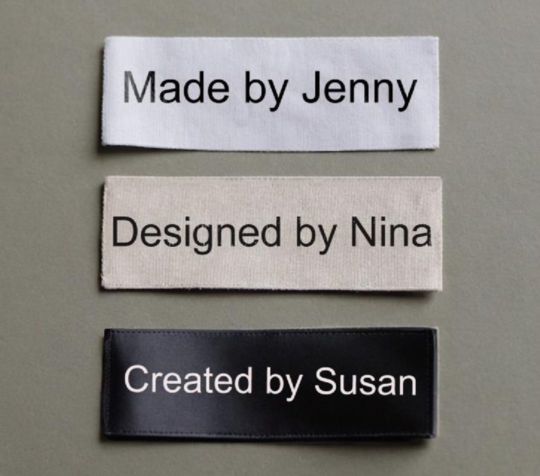 Custom Clothing Labels - Fabric Sew in Sew on Labels - Personalized ...