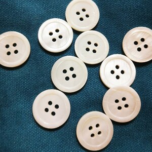 10 Pcs Pearl Shell Buttons - Pearl Sewing Buttons - Round Buttons With ...