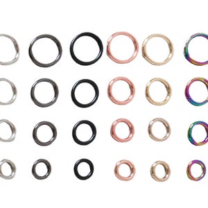 Metal O-rings - Welded Metal Loops – Round Formed Rings – Gold Silver ...