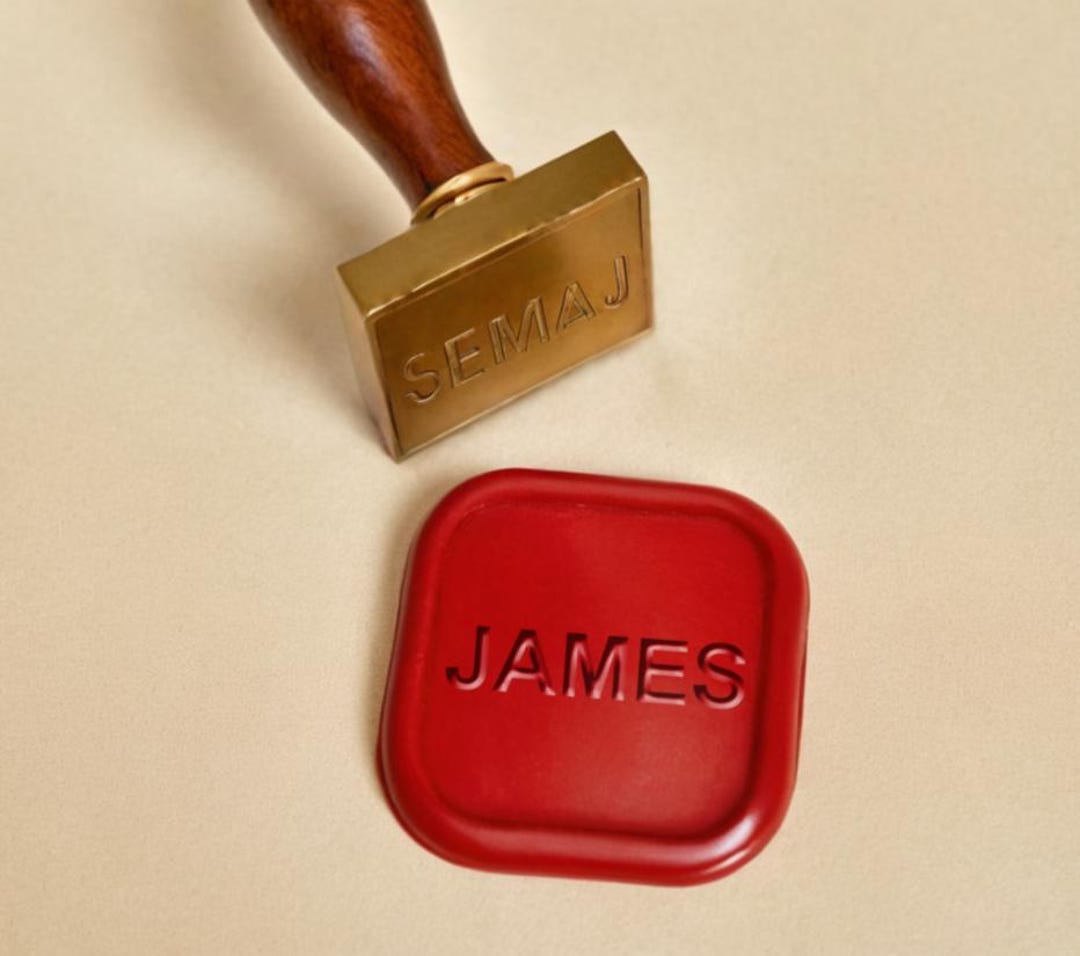 Custom Wax Seal Stamp -personalized Square Wax Seal - Business Logo ...