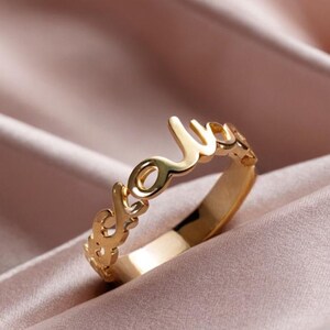 Custom Ring - Personalized Ring - Customized Name Ring for Women - Gift ...