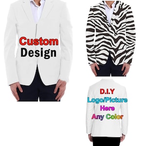 Personalized Suit - Custom Suit With Logo Picture Text Background ...