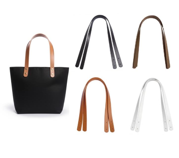 Leather Bag Handles With Rivet - Punch Hole Ready Handbag Handles - PU ...