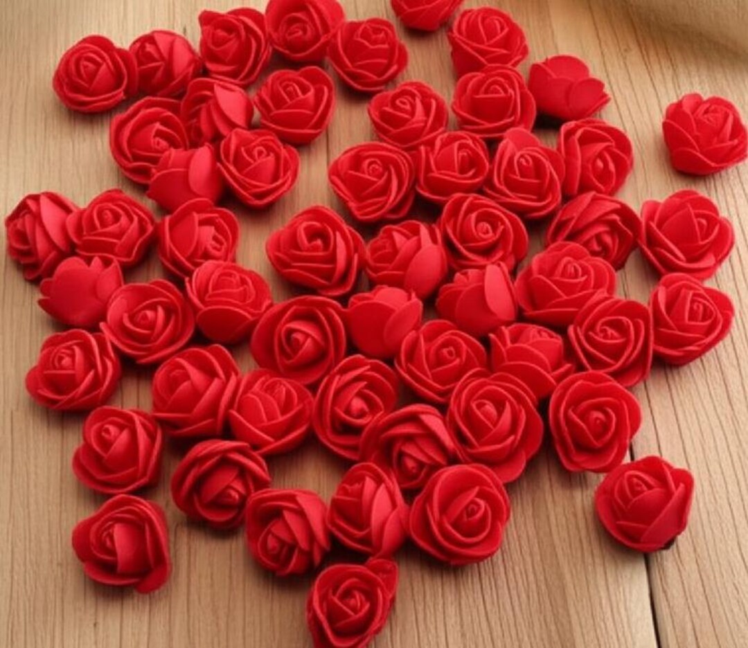 Foam Mini Roses Flower for Crafts Decoration, Hair Tiaras, Home Decor ...