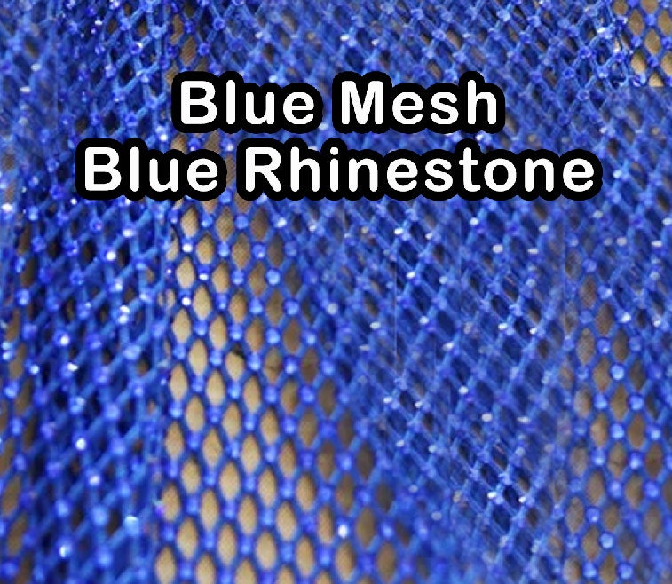 Rhinestone Mesh Fabric, Solid Color Mesh Fabric, Fabric by the Meter by ...