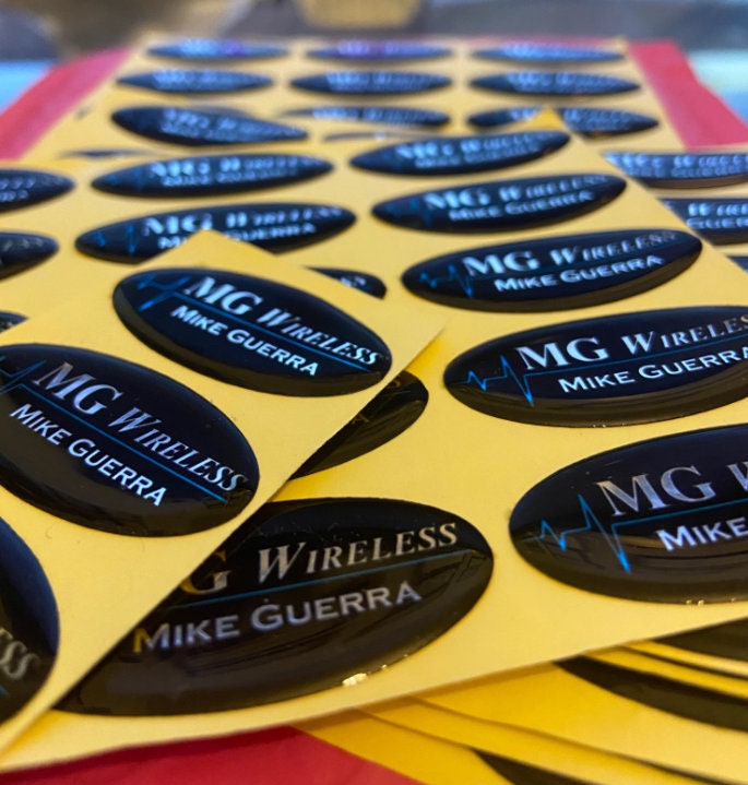 100 Custom Round Epoxy Stickers Domed Stickers Personalized - Etsy