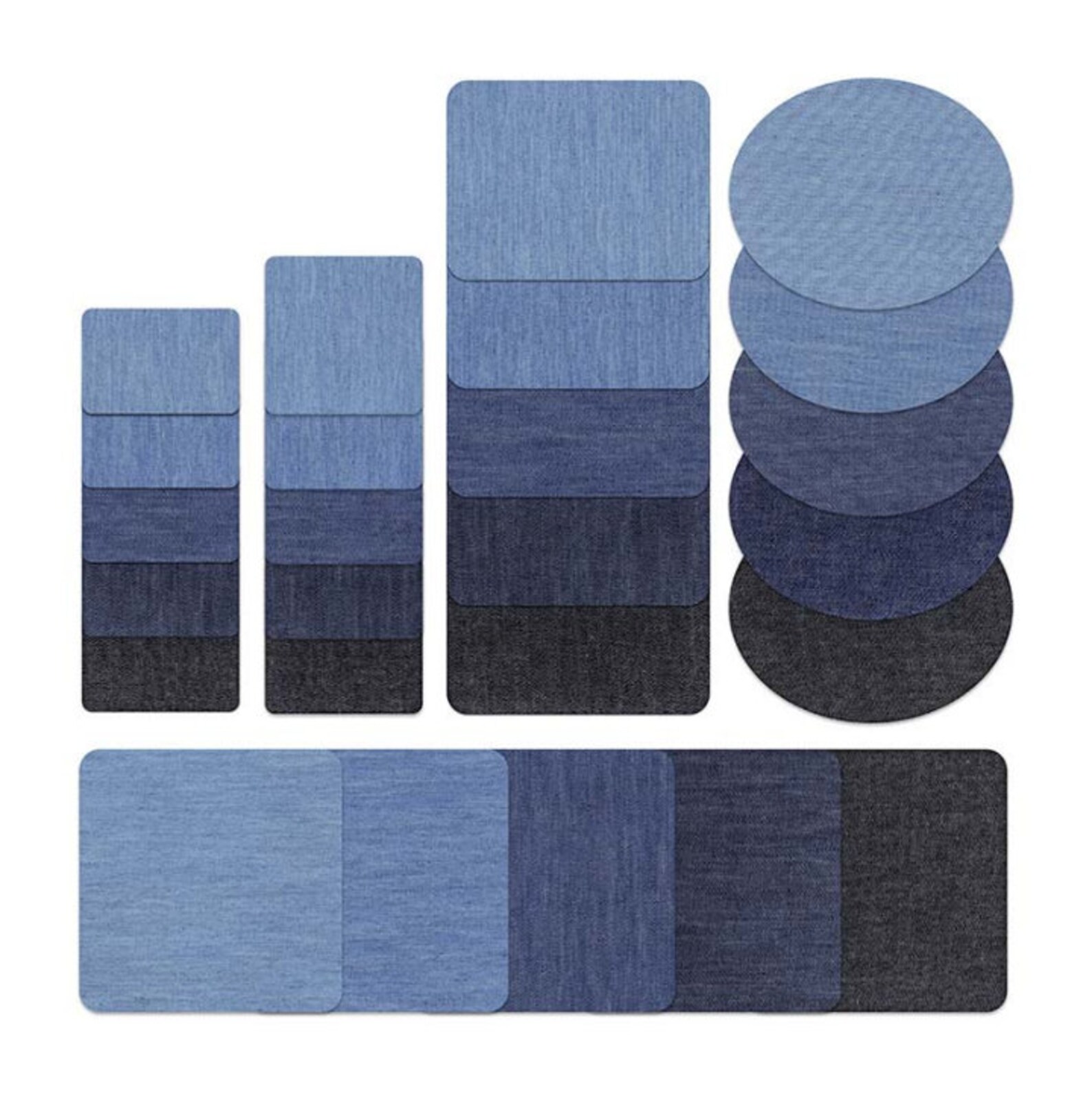 Dark Blue Light Blue or Black Denim Stretch Jean Patches - Etsy