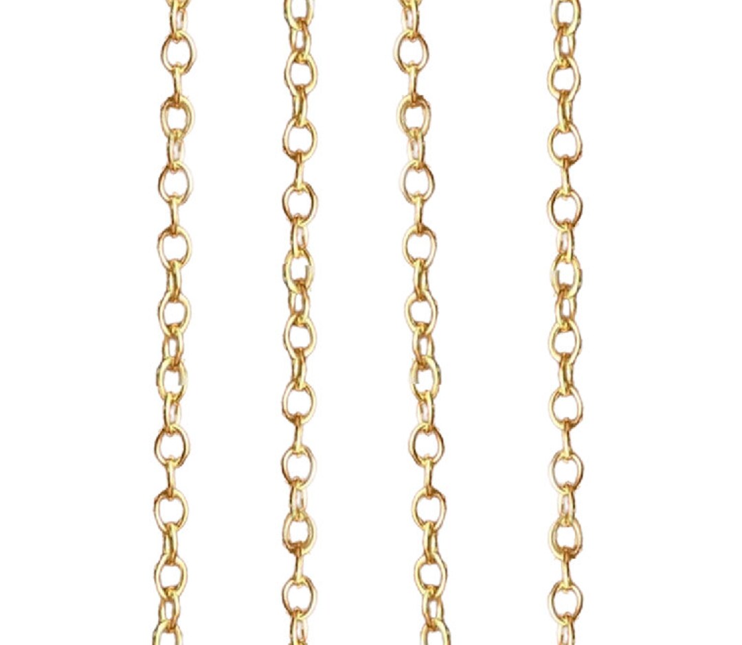 14k Gold Chain - Gold Filled Chain for Jewelry Making - Link Chain ...