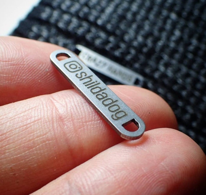 Custom Clothing Metal Tag Personalized Laser Engraved Tag | Etsy