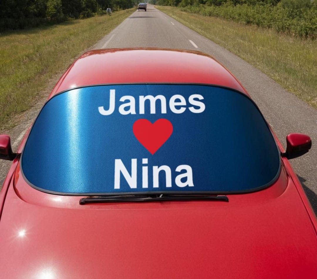 Custom Car Sun Shade - Personalized Windshield Cover Sunshade ...