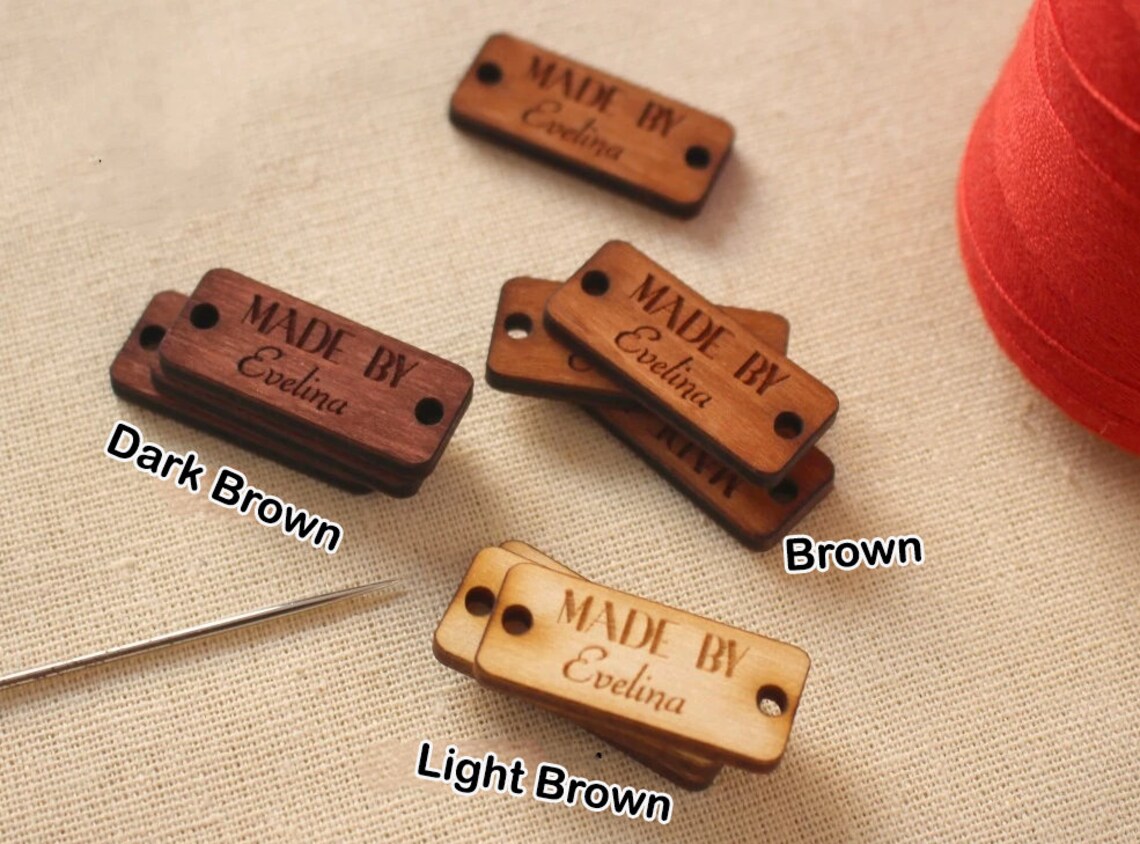 Custom Wooden Tags for Handmade Items Personalized Wooden | Etsy